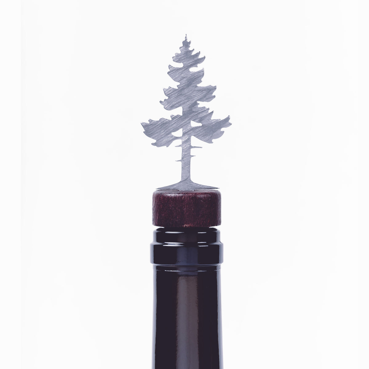 Pine Tree Wine Bottle Stopper - Made in Montana | Blue Moose Metals