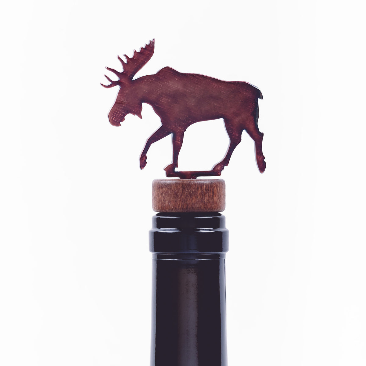 Moose Wine Bottle Stopper Unique Designs | Blue Moose Metals